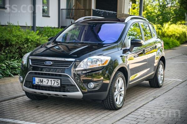 Black Ford Kuga 2009 in Riga, with an engine capacity of 2.00 L and mileage of 197 thousand km for 4990 €, photo 1 on AUTOMOTO.COM.LV