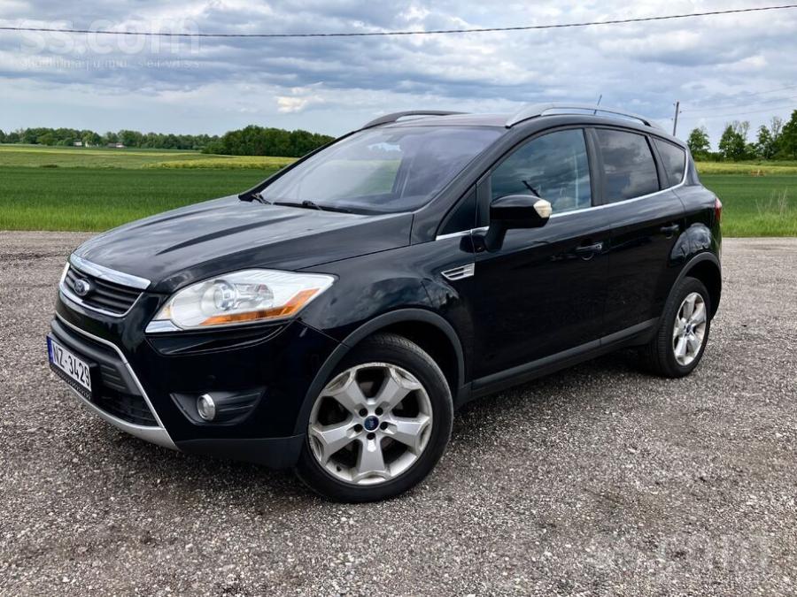 Black Ford Kuga 2009 in Talsi, with an engine capacity of 2.00 L and mileage of 283 thousand km for 5999 €, photo 8 on AUTOMOTO.COM.LV