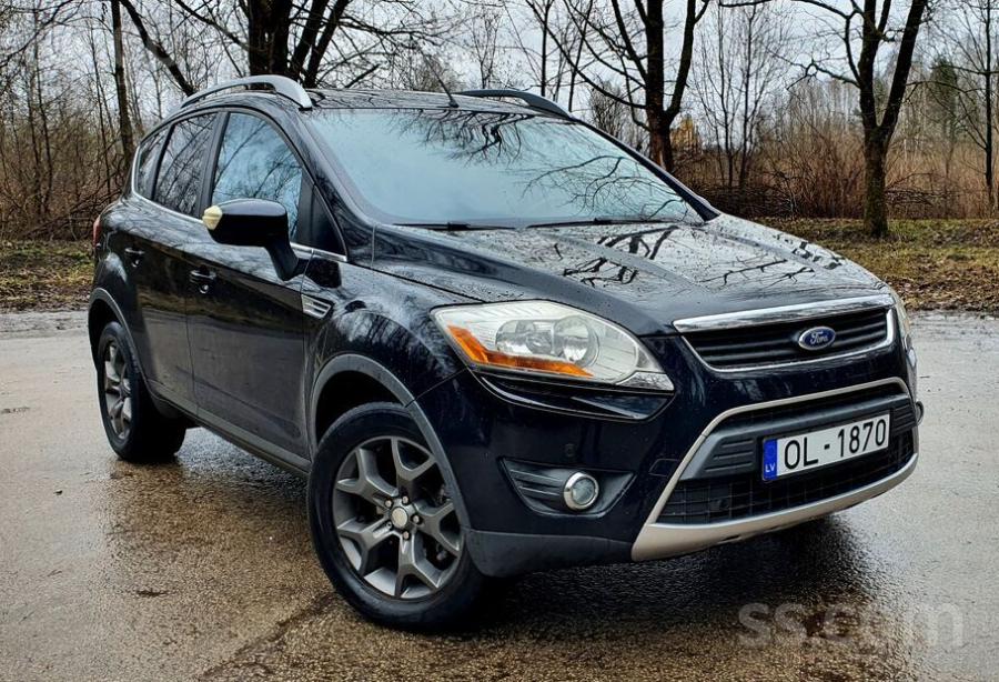 Black Ford Kuga 2009 in Riga, with an engine capacity of 2.00 L and mileage of 193 thousand km for 4995 €, photo 1 on AUTOMOTO.COM.LV