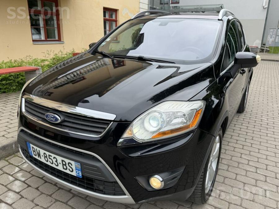 Black Ford Kuga 2009 in Riga, with an engine capacity of 2.00 L and mileage of 229 thousand km for 5950 €, photo 8 on AUTOMOTO.COM.LV
