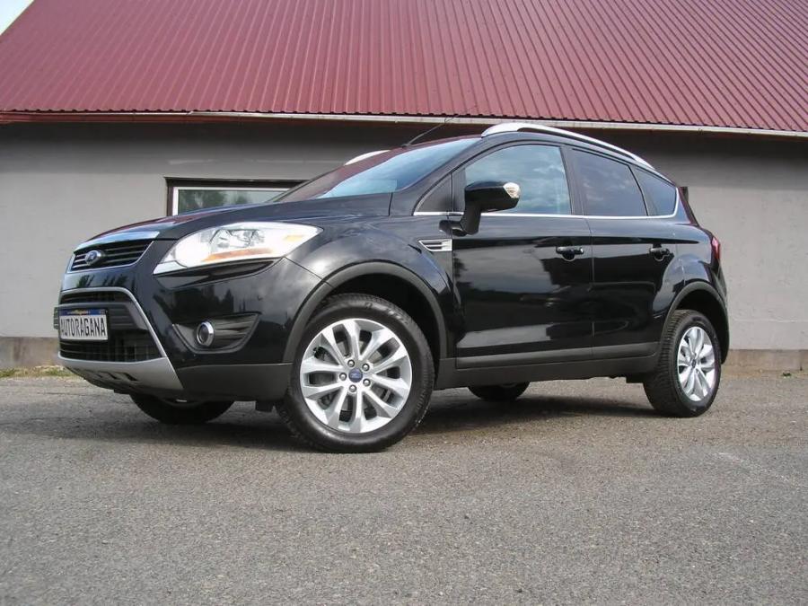 Black Ford Kuga 2009 in Sigulda, with an engine capacity of 2.00 L and mileage of 215 thousand km for 7250 €, photo 1 on AUTOMOTO.COM.LV