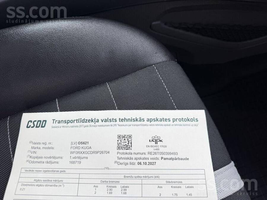 Melns Ford Kuga 2009 Rēzekne, ar dzinēja tilpumu 2.00 L un nobraukumu 0 tūkst. km par 5150 €, foto 13 vietnē AUTOMOTO.COM.LV