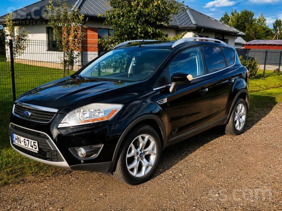 Black Ford Kuga 2010 in Riga, with an engine capacity of 2.50 L and mileage of 132 thousand km for 6800 €, photo 1 on AUTOMOTO.COM.LV