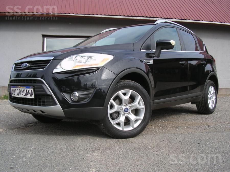 Black Ford Kuga 2011 in Riga, with an engine capacity of 2.00 L and mileage of 0 thousand km for 5450 €, photo 10 on AUTOMOTO.COM.LV