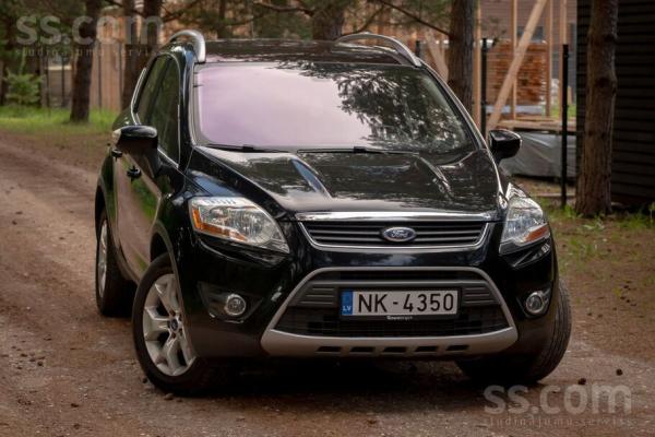 Black Ford Kuga 2012 in Tukums, with an engine capacity of 2.00 L and mileage of 282 thousand km for 5790 €, photo 1 on AUTOMOTO.COM.LV