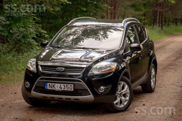 Black Ford Kuga 2012 in Tukums, with an engine capacity of 2.00 L and mileage of 282 thousand km for 5790 €, photo 3 on AUTOMOTO.COM.LV