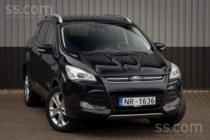 Black Ford Kuga 2013 in Talsi, with an engine capacity of 2.00 L and mileage of 222 thousand km for 7650 €, photo  on AUTOMOTO.COM.LV