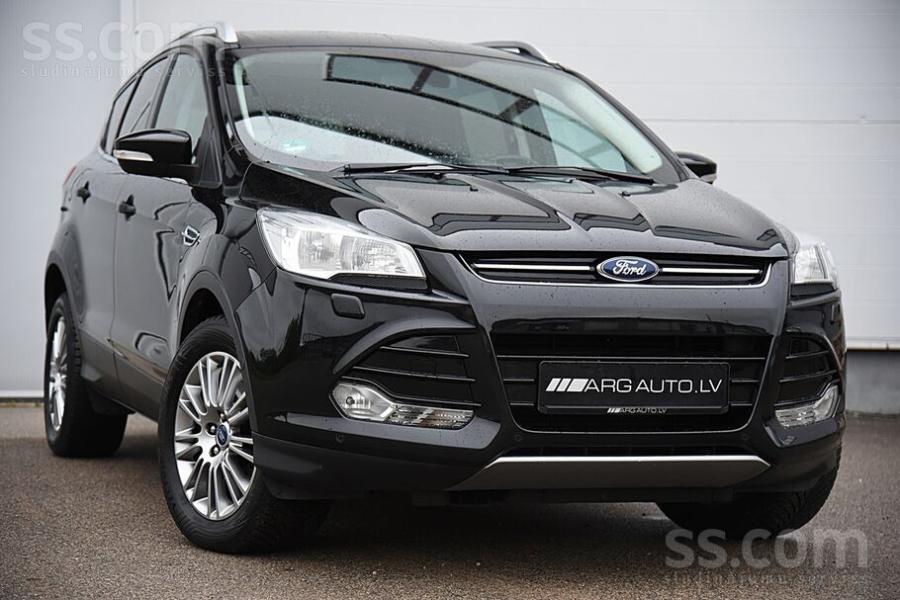 Black Ford Kuga 2014 in Tukums, with an engine capacity of 1.60 L and mileage of 122 thousand km for 9990 €, photo 1 on AUTOMOTO.COM.LV
