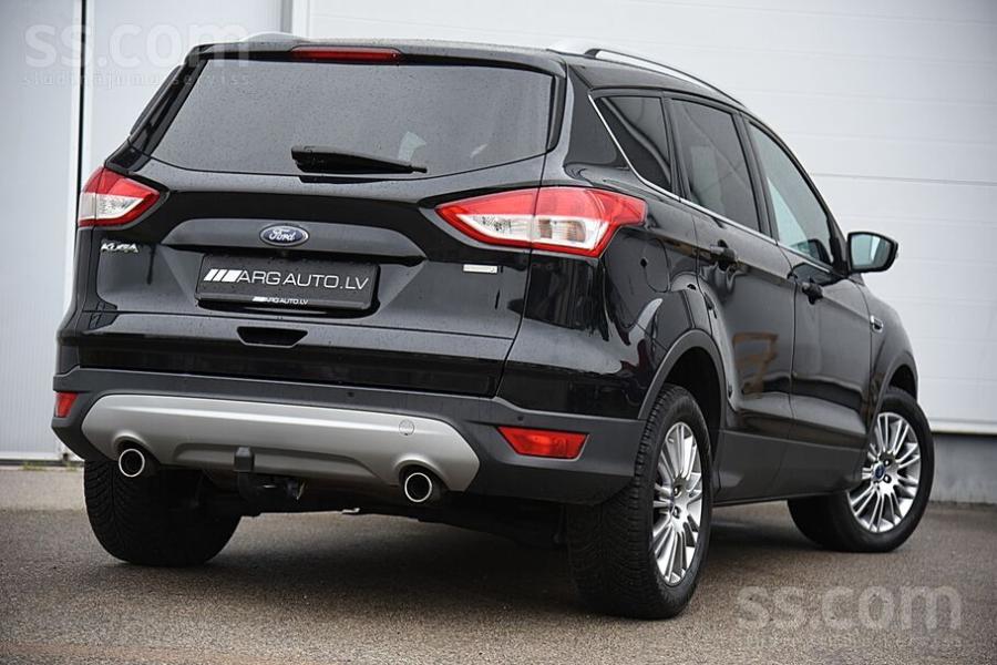 Black Ford Kuga 2014 in Tukums, with an engine capacity of 1.60 L and mileage of 122 thousand km for 9990 €, photo 6 on AUTOMOTO.COM.LV