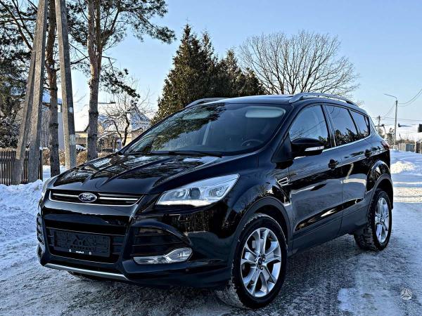 Black Ford Kuga 2014 in Siauliai, with an engine capacity of 1.60 L and mileage of 189 thousand km for 7950 €, photo 1 on AUTOMOTO.COM.LV