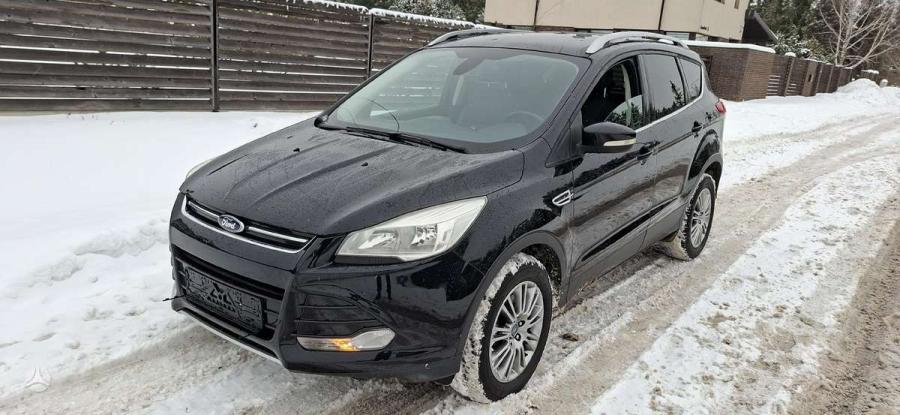 Black Ford Kuga 2014 in Kaunas, with an engine capacity of 2.00 L and mileage of 173 thousand km for 8700 €, photo 3 on AUTOMOTO.COM.LV