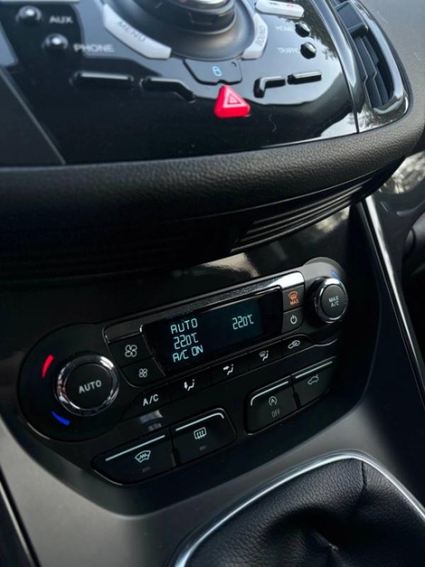 Black Ford Kuga 2015 in Riga, with an engine capacity of 2.00 L and mileage of 203 thousand km for 13499 €, photo 8 on AUTOMOTO.COM.LV