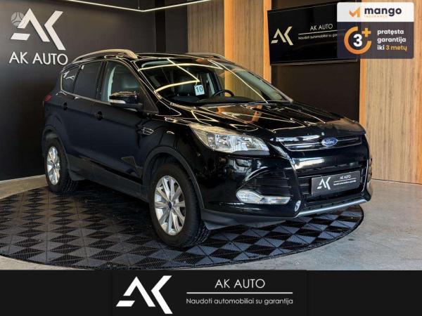 Black Ford Kuga 2016 in Kaunas, with an engine capacity of 1.50 L and mileage of 156 thousand km for 9390 €, photo 1 on AUTOMOTO.COM.LV