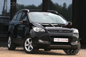 Black Ford Kuga 2016 in Tukums, with an engine capacity of 1.50 L and mileage of 145 thousand km for 8690 €, photo 1 on AUTOMOTO.COM.LV