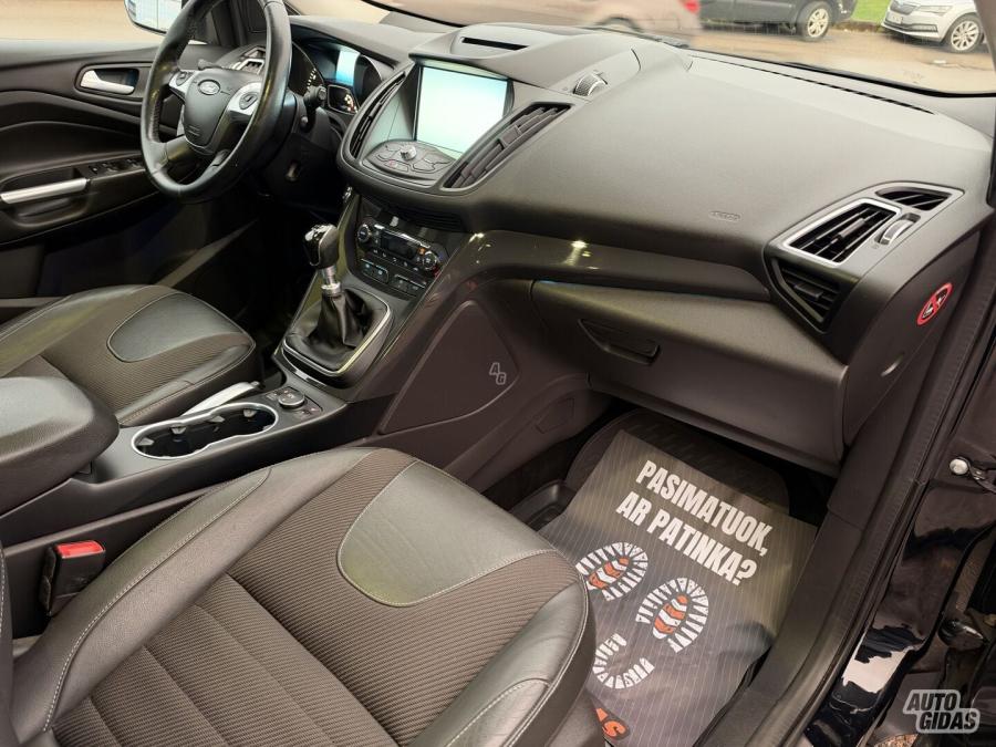 Black Ford Kuga 2016 in Kaunas, with an engine capacity of 1.50 L and mileage of 204 thousand km for 6850 €, photo 23 on AUTOMOTO.COM.LV