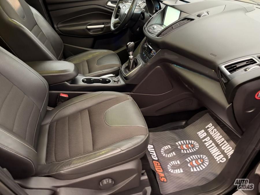 Black Ford Kuga 2016 in Kaunas, with an engine capacity of 1.50 L and mileage of 204 thousand km for 6850 €, photo 25 on AUTOMOTO.COM.LV