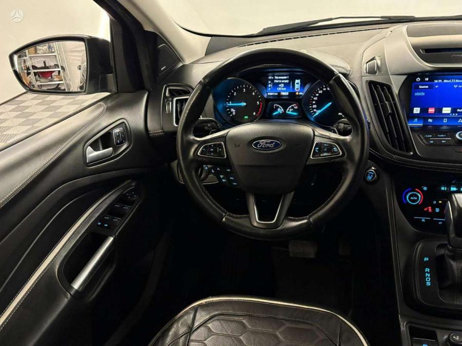 Black Ford Kuga 2017 in Marijampole, with an engine capacity of 2.00 L and mileage of 220 thousand km for 12999 €, photo 34 on AUTOMOTO.COM.LV