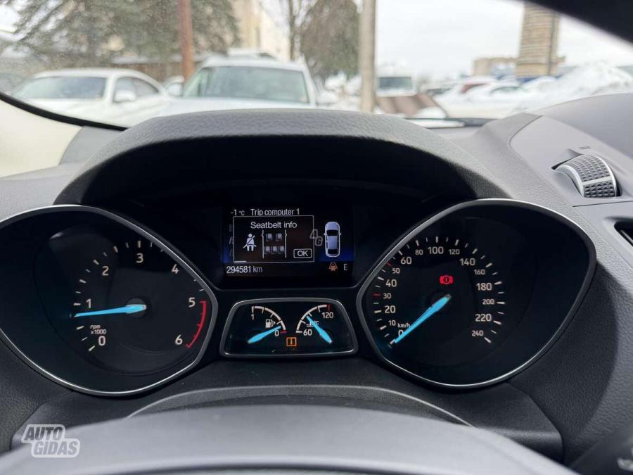 Black Ford Kuga 2017 in Kaunas, with an engine capacity of 2.00 L and mileage of 295 thousand km for 8200 €, photo 30 on AUTOMOTO.COM.LV