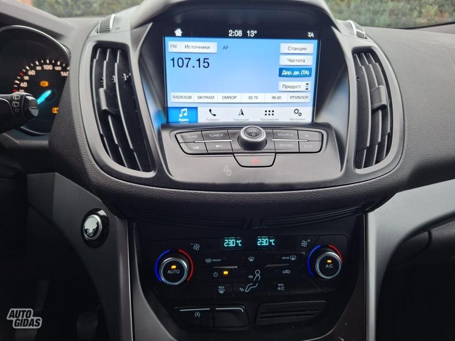 Black Ford Kuga 2017 in Kaunas, with an engine capacity of 1.50 L and mileage of 241 thousand km for 6300 €, photo 9 on AUTOMOTO.COM.LV