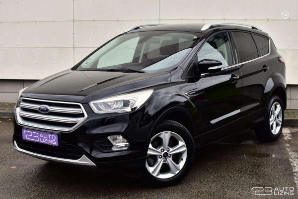 Black Ford Kuga 2018 in Kretinga, with an engine capacity of 1.50 L and mileage of 151 thousand km for 9850 €, photo 1 on AUTOMOTO.COM.LV