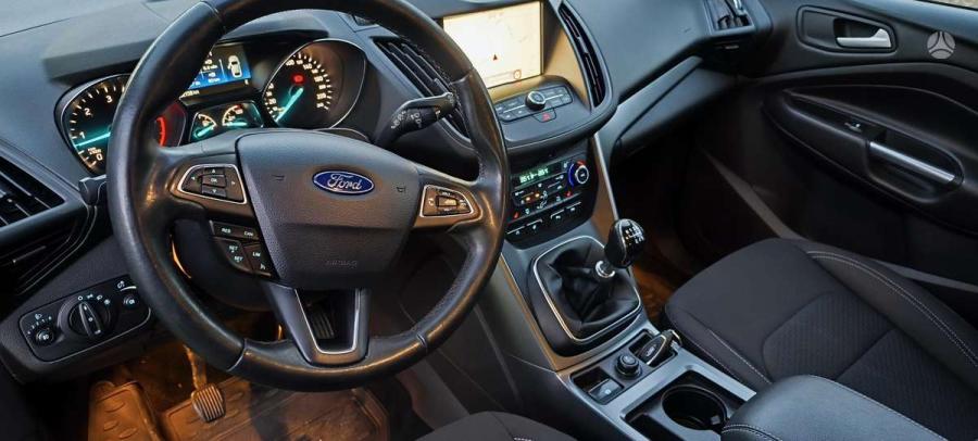 Black Ford Kuga 2019 in Marijampole, with an engine capacity of 2.00 L and mileage of 250 thousand km for 9700 €, photo 10 on AUTOMOTO.COM.LV