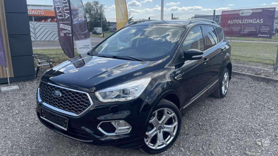Black Ford Kuga 2019 in Marijampole, with an engine capacity of 2.00 L and mileage of 221 thousand km for 13900 €, photo 1 on AUTOMOTO.COM.LV