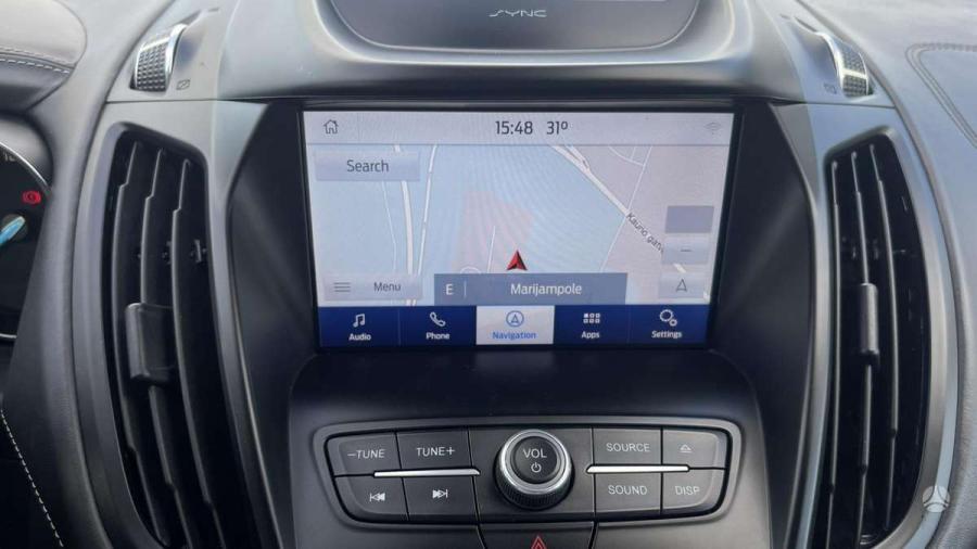 Black Ford Kuga 2019 in Marijampole, with an engine capacity of 2.00 L and mileage of 221 thousand km for 13900 €, photo 30 on AUTOMOTO.COM.LV