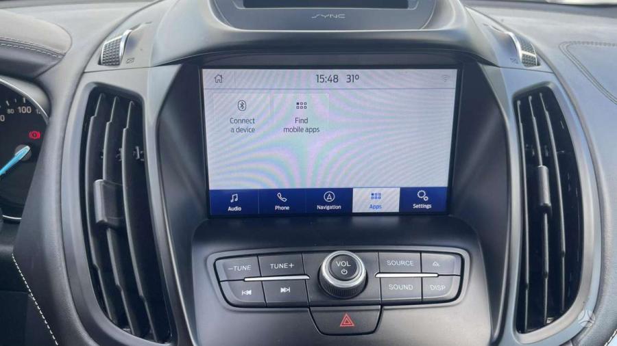 Black Ford Kuga 2019 in Marijampole, with an engine capacity of 2.00 L and mileage of 221 thousand km for 13900 €, photo 32 on AUTOMOTO.COM.LV