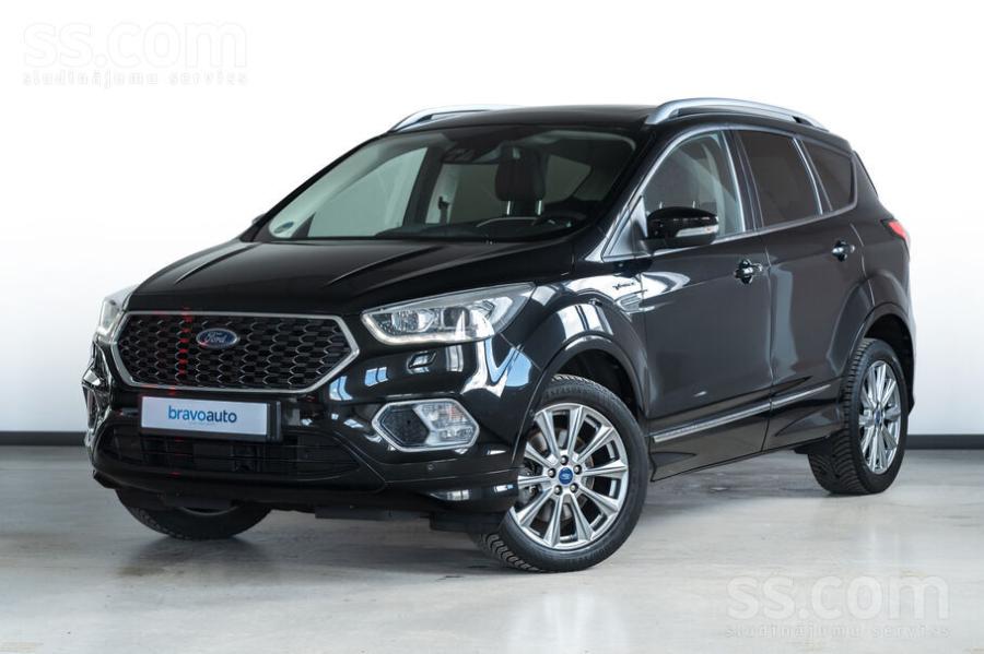 Black Ford Kuga 2019 in Riga, with an engine capacity of 1.50 L and mileage of 65 thousand km for 12990 €, photo 1 on AUTOMOTO.COM.LV