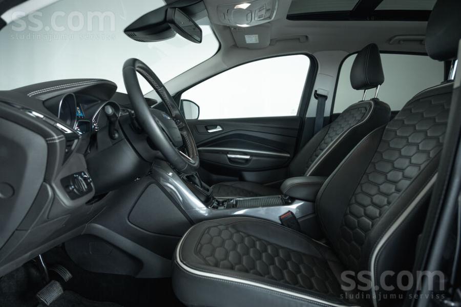 Black Ford Kuga 2019 in Riga, with an engine capacity of 1.50 L and mileage of 65 thousand km for 12990 €, photo 15 on AUTOMOTO.COM.LV