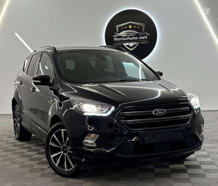 Black Ford Kuga 2019 in Marijampole, with an engine capacity of 1.50 L and mileage of 144 thousand km for 11999 €, photo 1 on AUTOMOTO.COM.LV
