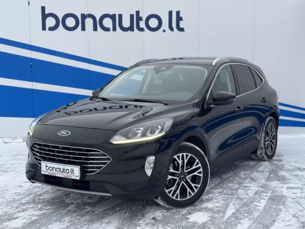 Black Ford Kuga 2020 in Kaunas, with an engine capacity of 2.49 L and mileage of 186 thousand km for 14999 €, photo 1 on AUTOMOTO.COM.LV