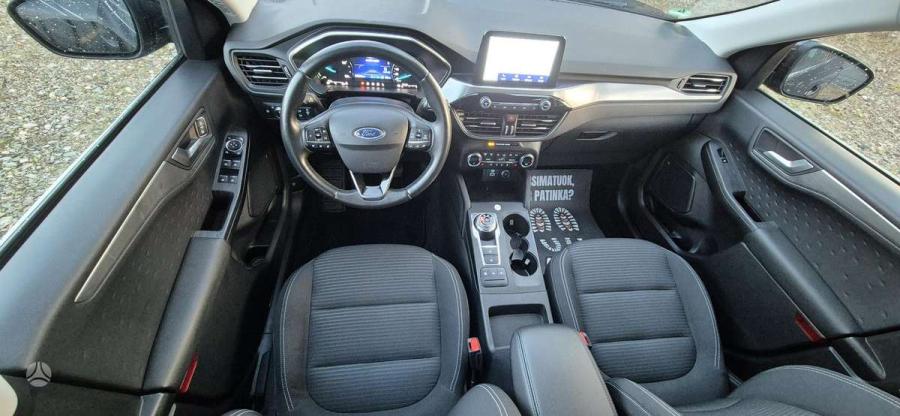 Black Ford Kuga 2020 in Kaunas, with an engine capacity of 2.49 L and mileage of 88 thousand km for 14800 €, photo 7 on AUTOMOTO.COM.LV