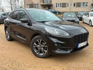 Black Ford Kuga 2021 in Kuldiga, with an engine capacity of 1.50 L and mileage of 226 thousand km for 14790 €, photo  on AUTOMOTO.COM.LV