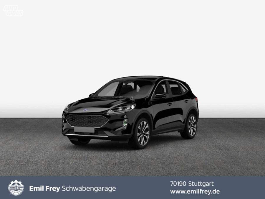 Black Ford Kuga 2023 in Kaunas, with an engine capacity of 1.50 L and mileage of 14 thousand km for 26412 €, photo 1 on AUTOMOTO.COM.LV