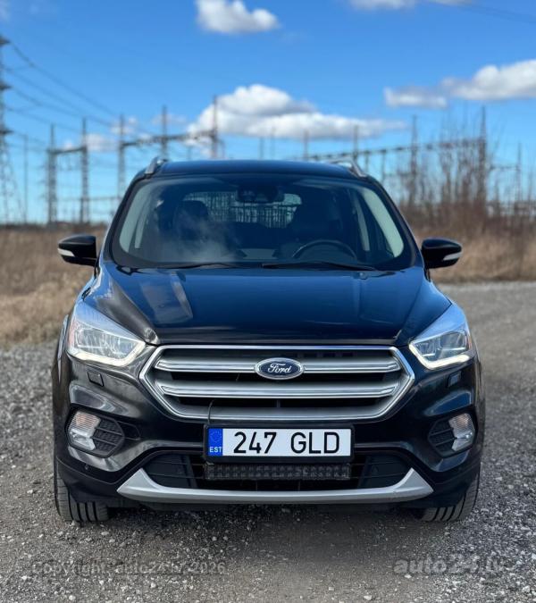 Black Ford Kuga 2017 in Tallinn, with an engine capacity of 2.00 L and mileage of 338 thousand km for 9494 €, photo 9 on AUTOMOTO.COM.LV