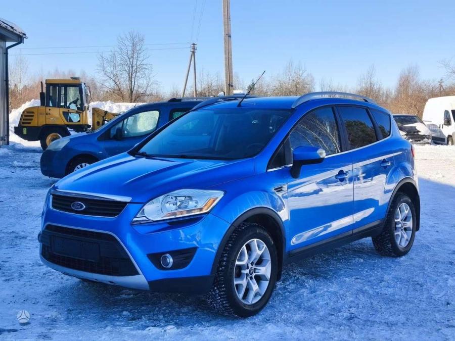 Blue Ford Kuga 2010 in Kretinga, with an engine capacity of 2.00 L and mileage of 300 thousand km for 5250 €, photo 1 on AUTOMOTO.COM.LV