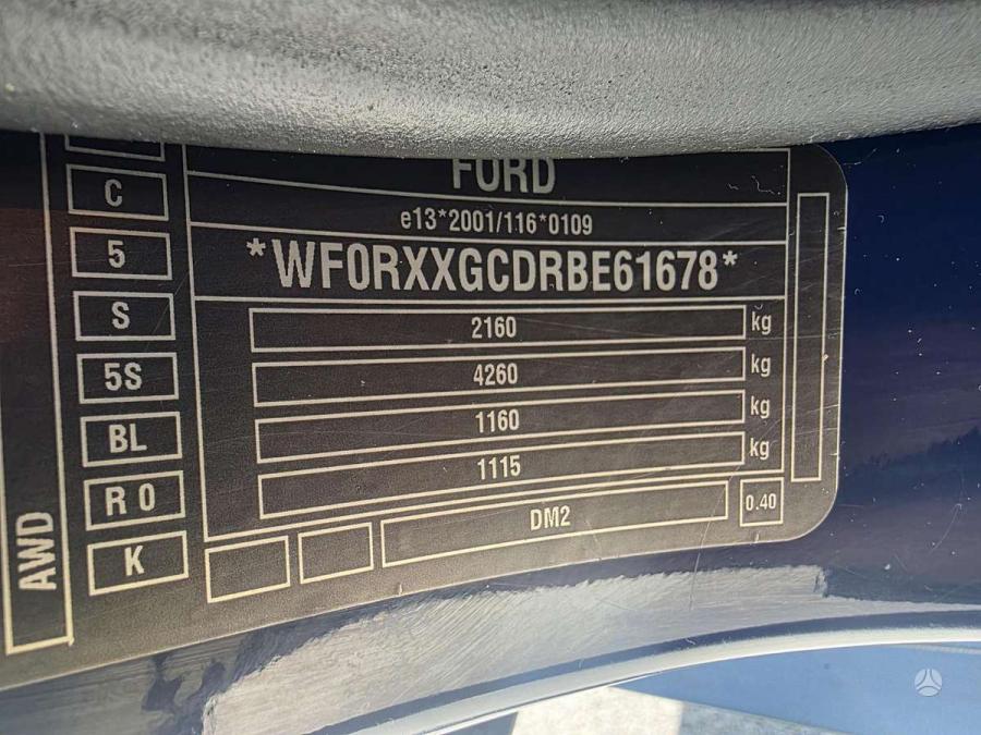 Blue Ford Kuga 2011 in Siauliai, with an engine capacity of 2.00 L and mileage of 266 thousand km for 4600 €, photo 22 on AUTOMOTO.COM.LV