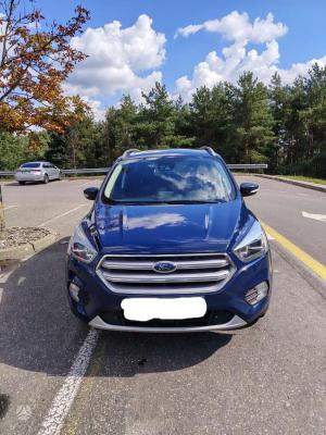 Blue Ford Kuga 2018 in Vilnius, with an engine capacity of 1.50 L and mileage of 117 thousand km for 10500 €, photo  on AUTOMOTO.COM.LV