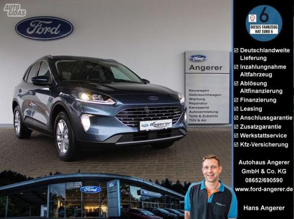 Blue Ford Kuga 2022 in Kaunas, with an engine capacity of 2.50 L and mileage of 45 thousand km for 24450 €, photo 1 on AUTOMOTO.COM.LV