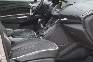 Brown Ford Kuga 2018 in Riga, with an engine capacity of 2.00 L and mileage of 199 thousand km for 11970 €, photo 17 on AUTOMOTO.COM.LV