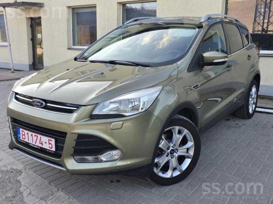 Green Ford Kuga 2014 in Kuldiga, with an engine capacity of 2.00 L and mileage of 188 thousand km for 9400 €, photo 1 on AUTOMOTO.COM.LV