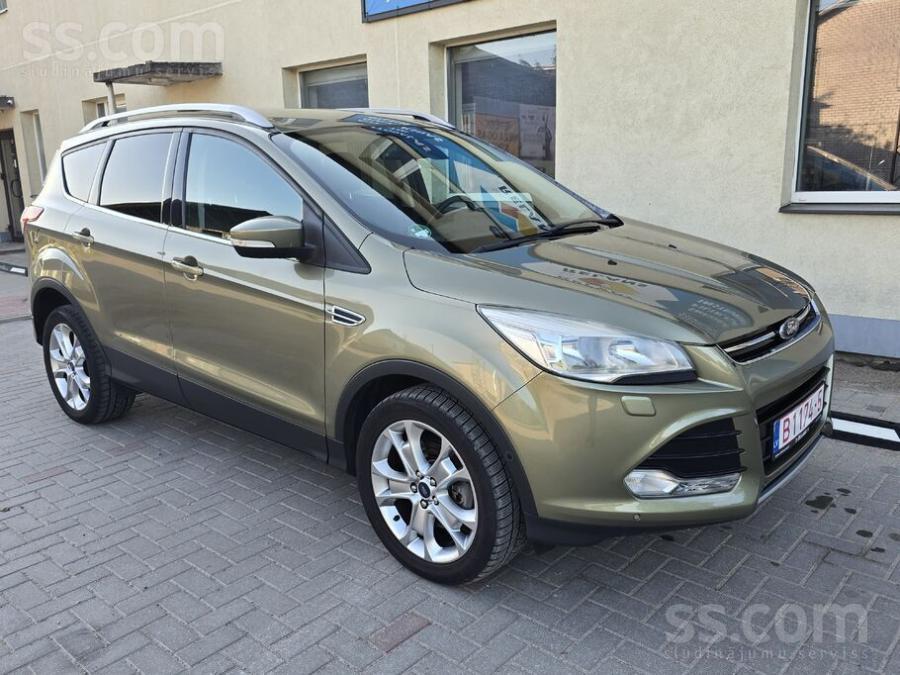 Green Ford Kuga 2014 in Kuldiga, with an engine capacity of 2.00 L and mileage of 188 thousand km for 9400 €, photo 2 on AUTOMOTO.COM.LV