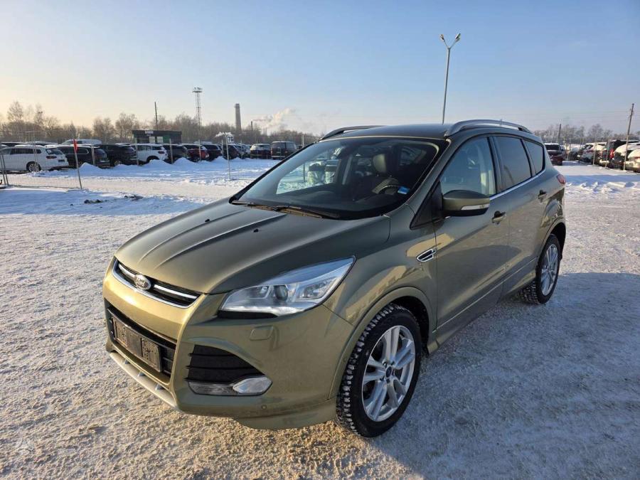 Green Ford Kuga 2014 in Marijampole, with an engine capacity of 1.60 L and mileage of 111 thousand km for 7290 €, photo 17 on AUTOMOTO.COM.LV