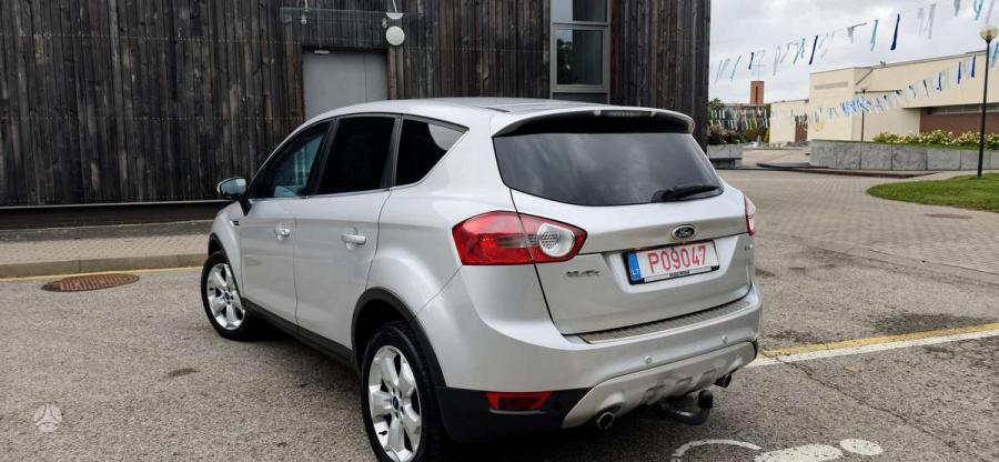 Grey Ford Kuga 2010 in Utena, with an engine capacity of 2.00 L and mileage of 266 thousand km for 4600 €, photo 6 on AUTOMOTO.COM.LV