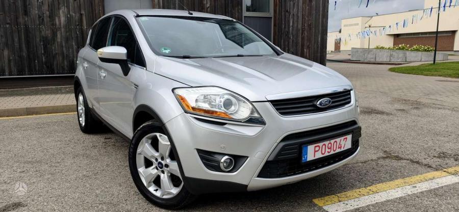 Grey Ford Kuga 2010 in Utena, with an engine capacity of 2.00 L and mileage of 266 thousand km for 4600 €, photo 9 on AUTOMOTO.COM.LV