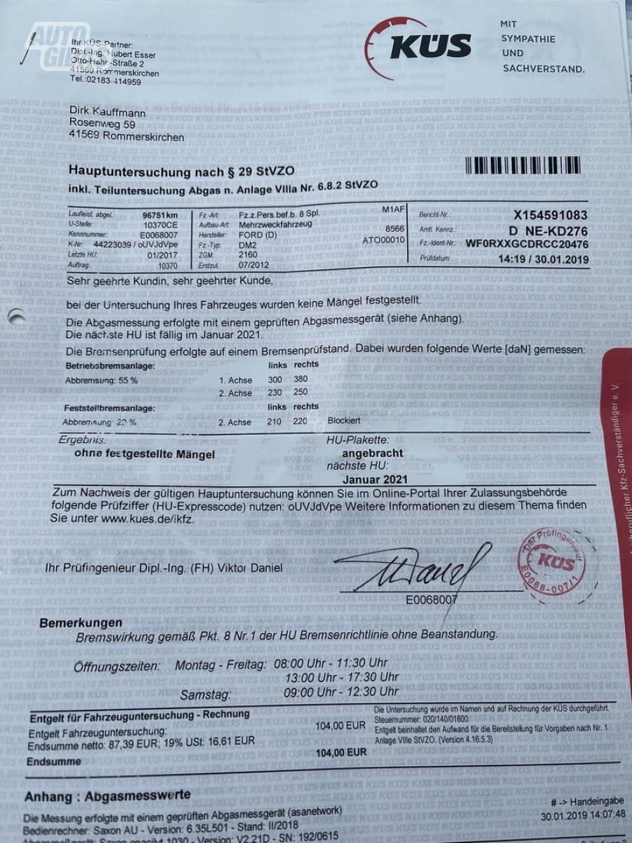 Серый Форд Куга 2012 в Вильнюс, объемом двигателя 2.00 л и пробегом 130 тыс. км за 5900 €, фото 25 на AUTOMOTO.COM.LV