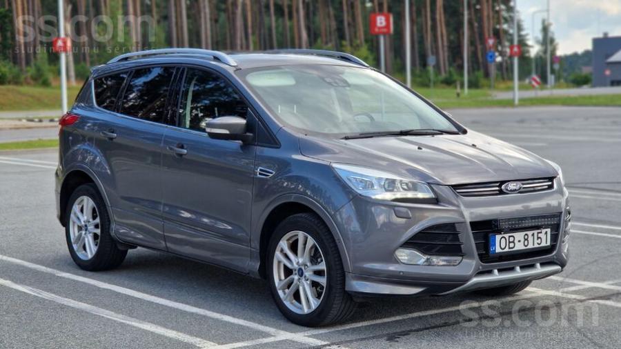 Pelēks Ford Kuga 2014 Rīga, ar dzinēja tilpumu 2.00 L un nobraukumu 160 tūkst. km par 12500 €, foto 3 vietnē AUTOMOTO.COM.LV
