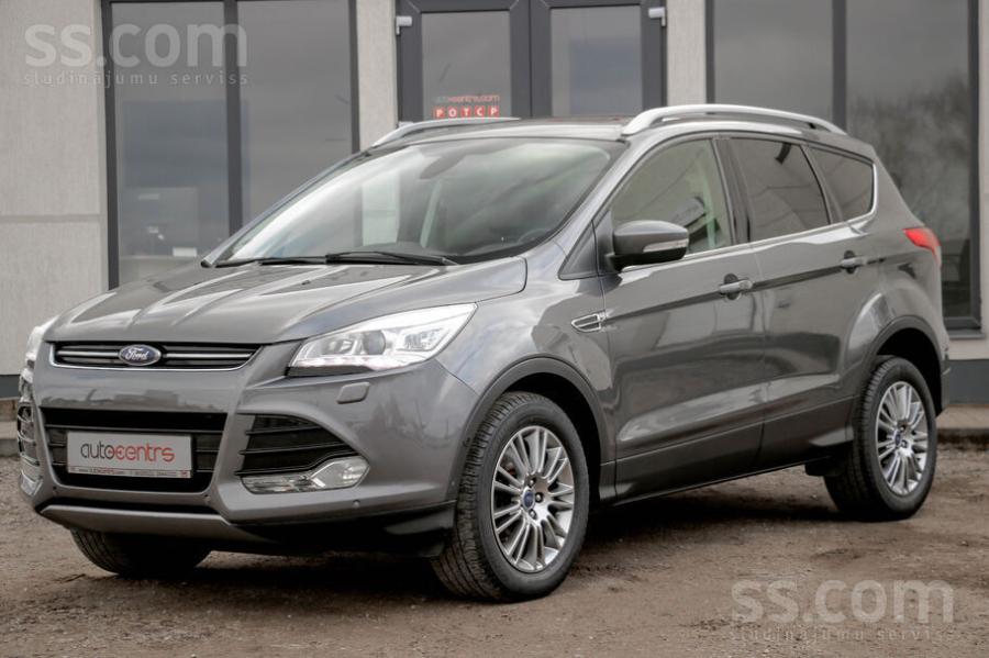 Grey Ford Kuga 2014 in Tukums, with an engine capacity of 2.00 L and mileage of 217 thousand km for 9480 €, photo 4 on AUTOMOTO.COM.LV