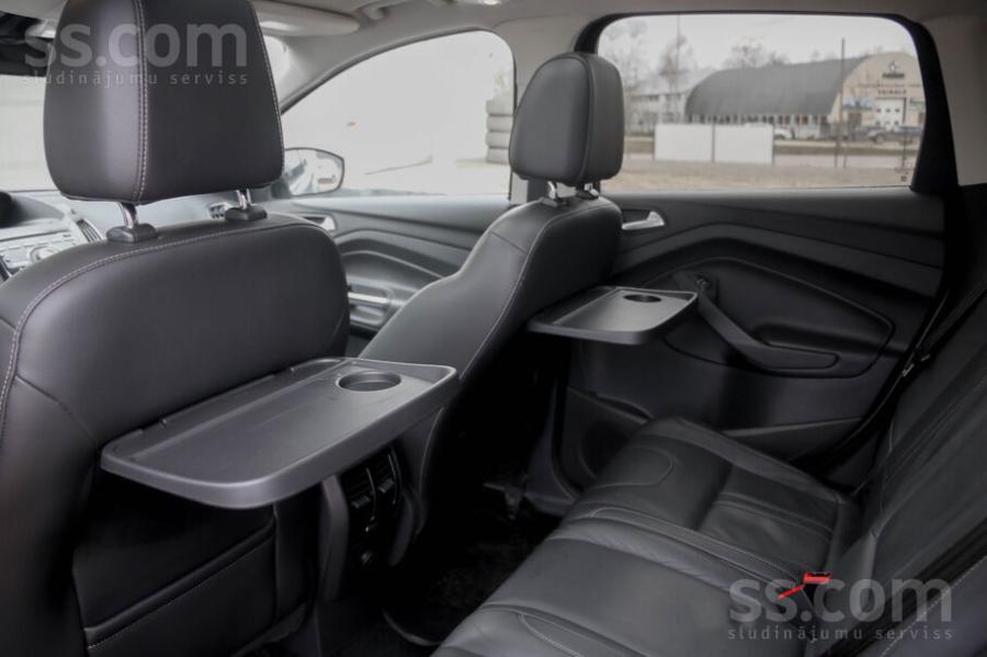 Grey Ford Kuga 2014 in Tukums, with an engine capacity of 2.00 L and mileage of 217 thousand km for 9480 €, photo 12 on AUTOMOTO.COM.LV